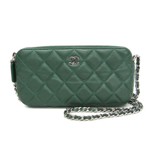 CHANEL | Bags | Chanel Green Leather Shoulder Bag | Poshmark